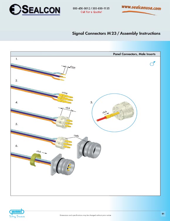 M23 Signal Circular Connector-Circular Connector Catalog-Sealcon, Hummel