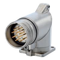 M23 TWILOCK Signal Circular Connector Right Angle Panel Male Rotating ...