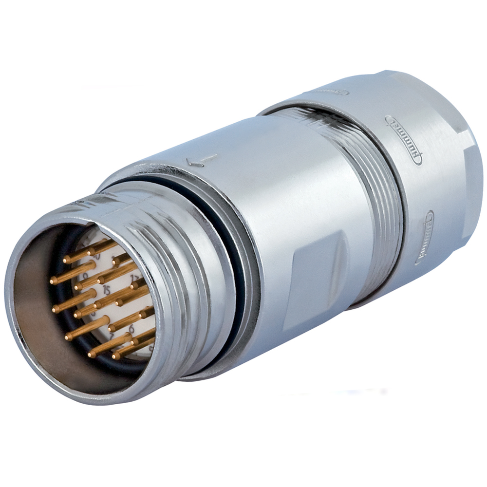Sealcon M23 Signal Straight Connector, EMI, Male Thread Standard ...