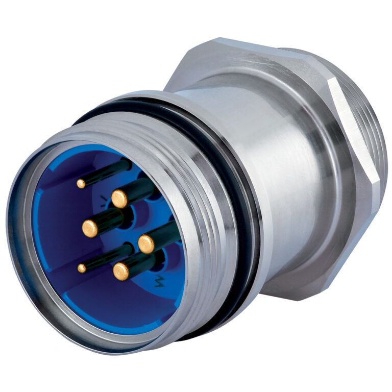 M40 Power Connector Panel Connector, Male Thread, Front Mount, Single ...