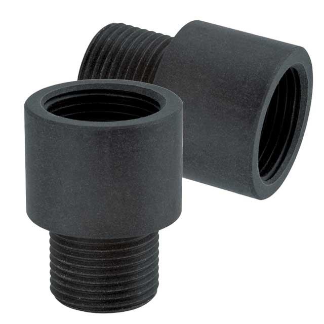 Thread Adapters | Black Nylon | Nickel Plated Brass | Black ...