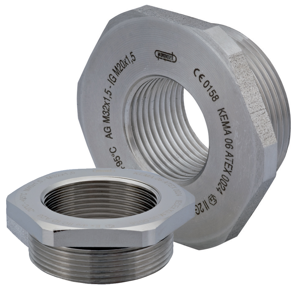 Thread Reducers | Nylon | Black | Gray | Round | Nickel Plated Brass ...